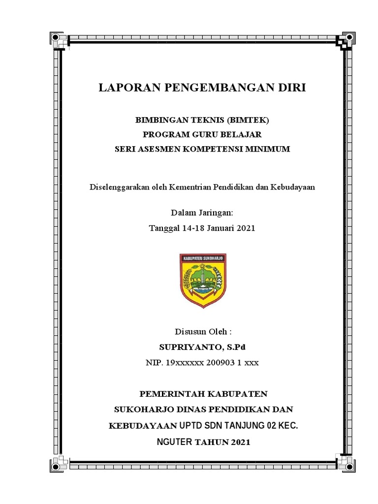 Laporan BIMTEK Guru Belajar Seri AKM - WWW - Aansupriyanto.com-Dikonversi | PDF