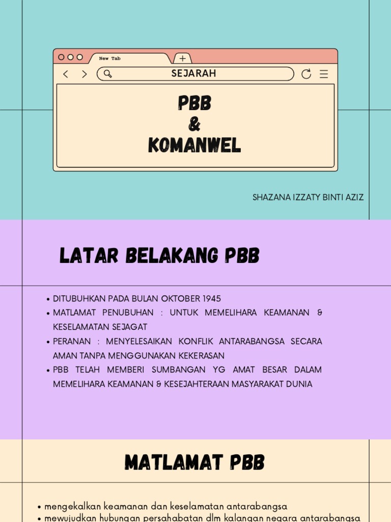 4.4 PBB & Komanwel (Sejarah Sem 1) | PDF