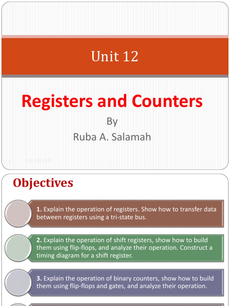 Registers and Counters Overview | PDF | Electrical Circuits | Computer ...