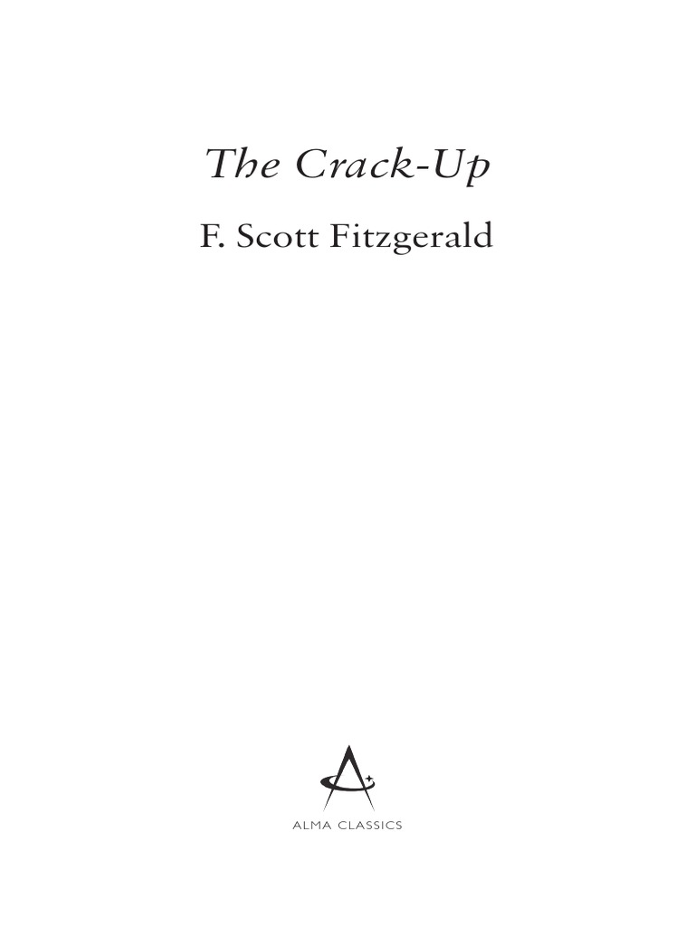The Crack-Up: F. Scott Fitzgerald | PDF | History