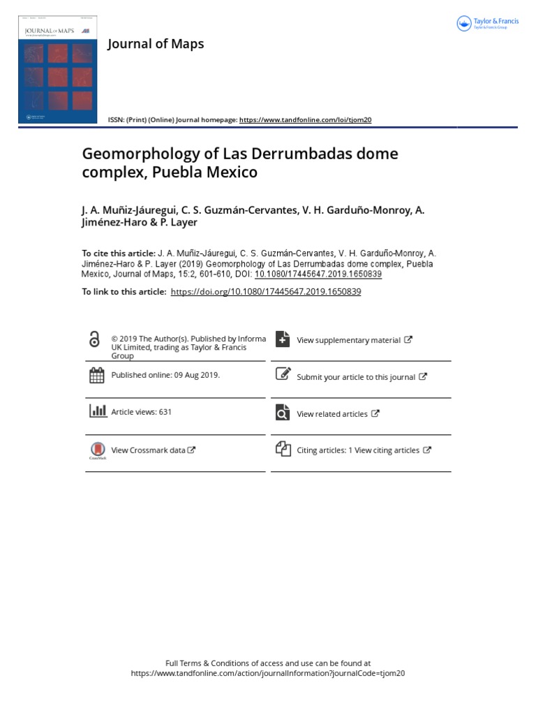 Geomorphology of Las Derrumbadas | PDF | Lava | Volcano