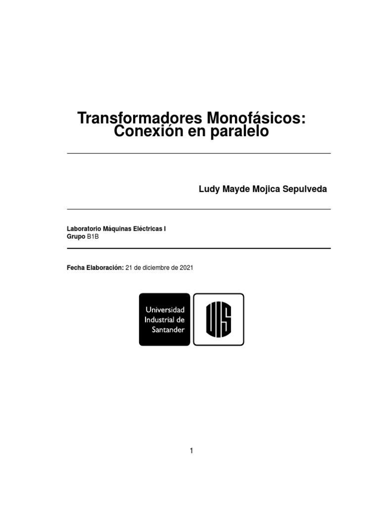 Mojica PracticaNo4 B1B M Quinas El Ctricas I | PDF | Transformador | Energia electrica