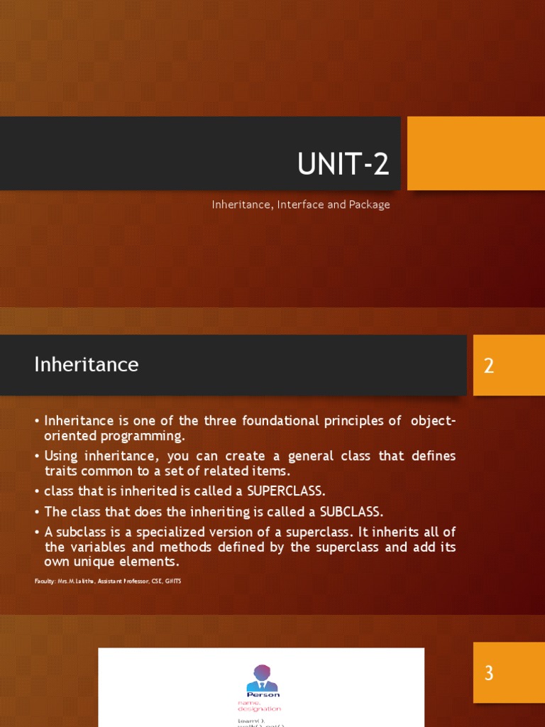 Unit 2 Inheritance Interface And Package Pdf Inheritance Object Oriented Programming