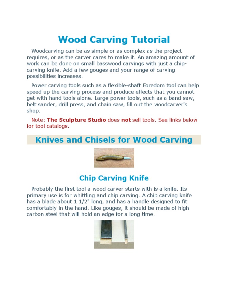 Wood Carving Tutorial | PDF | Crafts & Hobbies | Wood Carving