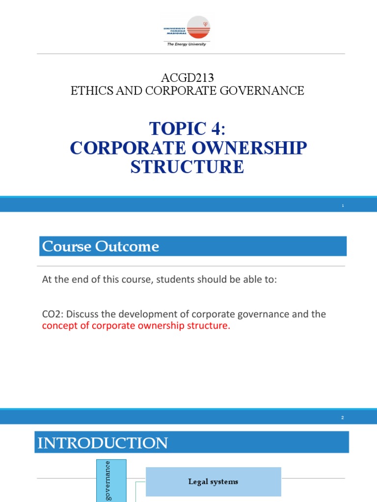 Corporate Ownership Structures Explained | PDF | Corporate Governance ...