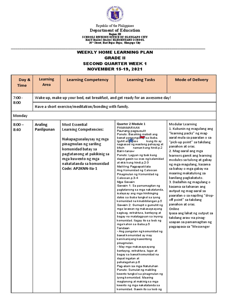 WHLP q2 Week1 Grade2 | PDF