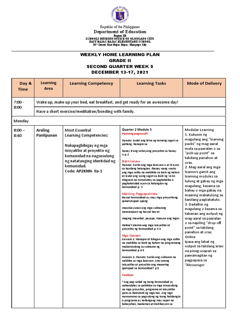 WHLP q2 Week5 Grade2 | PDF