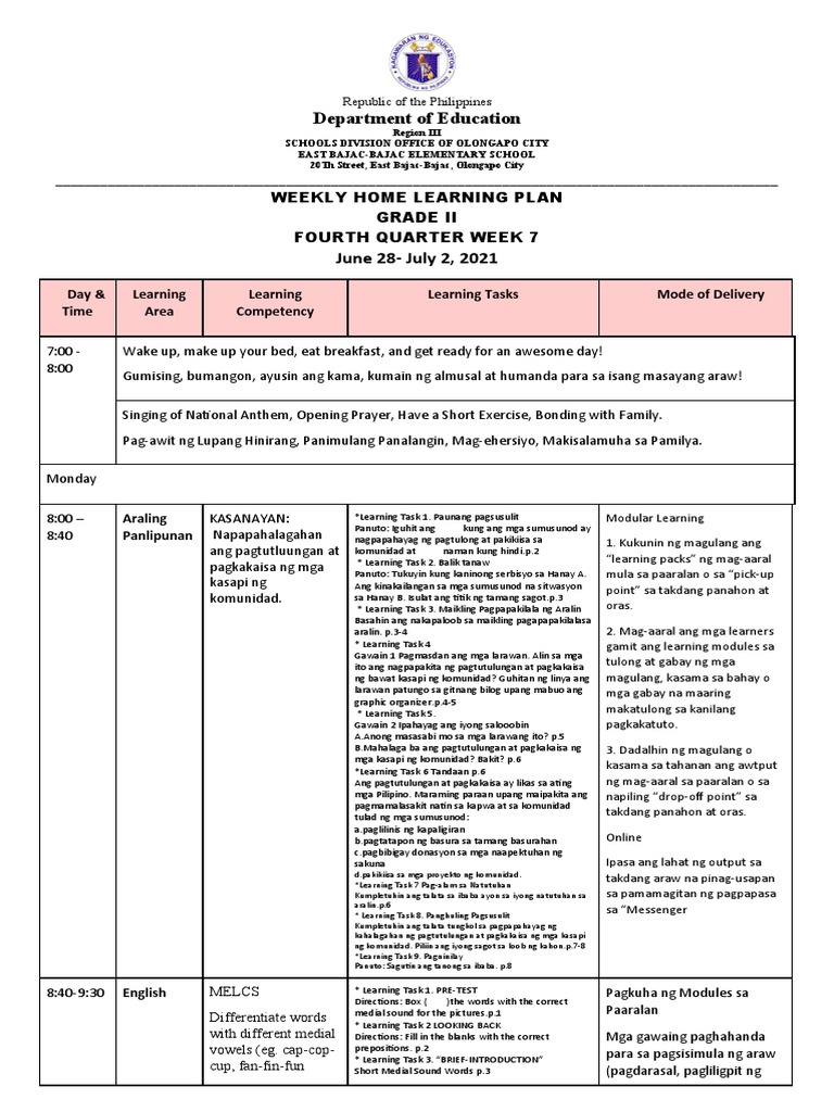 Eves WHLP q4 Week7-Grade2 | PDF