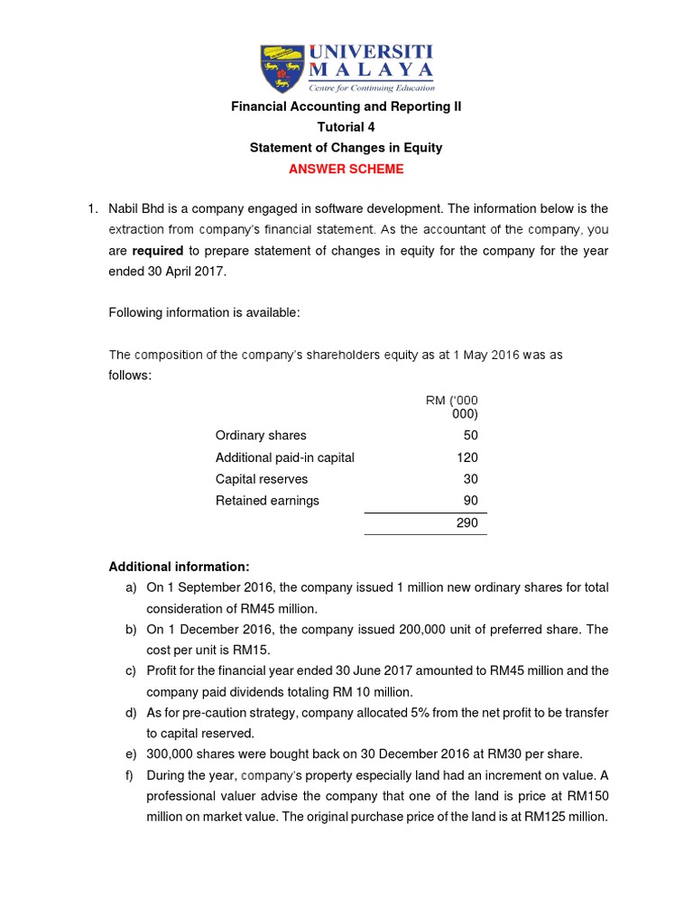 Tutorial 4 SoCE Answer | Download Free PDF | Dividend | Equity (Finance)