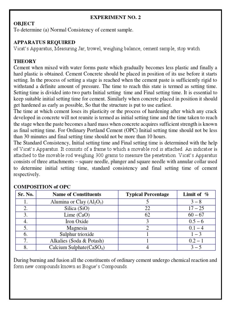 Experiment No. 2 | PDF | Cement | Concrete