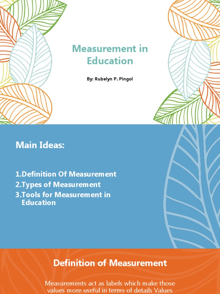Measurement in Education: By: Rubelyn P. Pingol | PDF | Educational ...