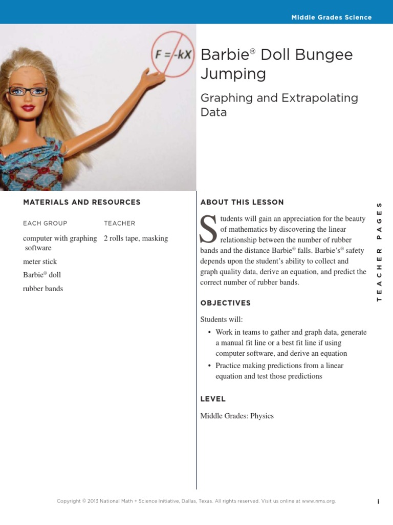 Barbie Doll Bungee Jumping | PDF | Teaching Mathematics | Barbie