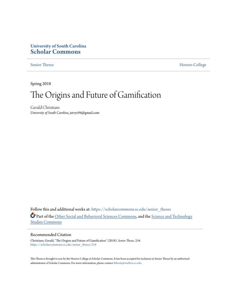 Origins and Future of Gamification | PDF | Career & Growth