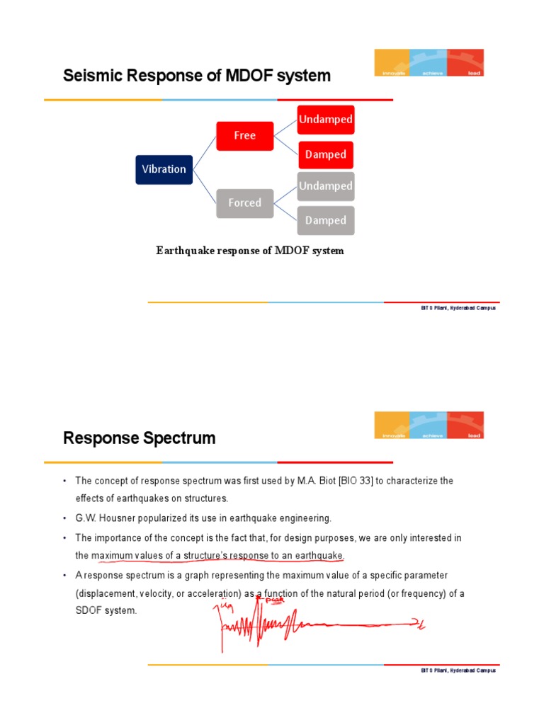 MDOF Response Spectrum Print | PDF | Damping | Seismology