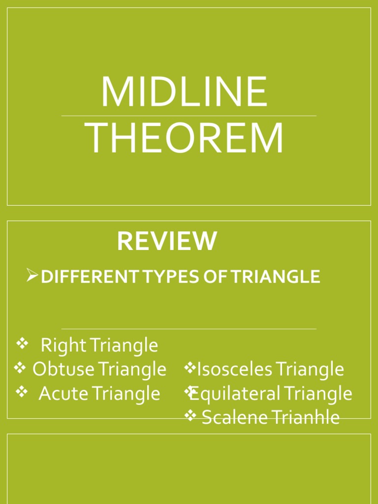 Midline Theorem | PDF | Triangle | Elementary Mathematics