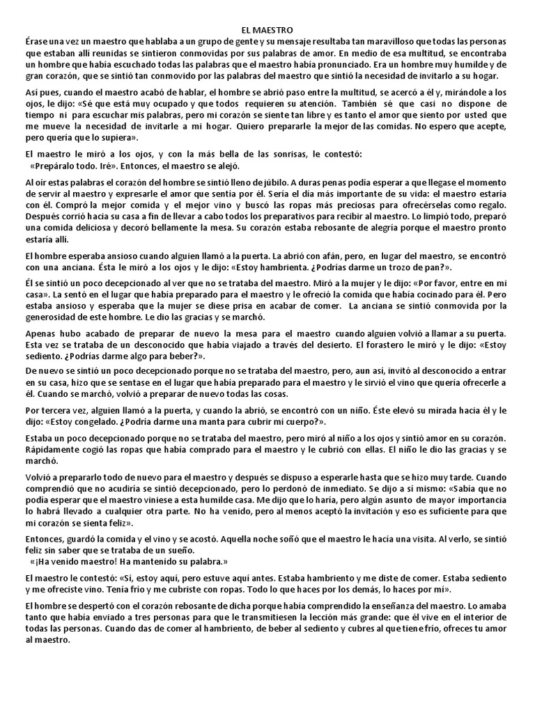 El Maestro | PDF | Amor