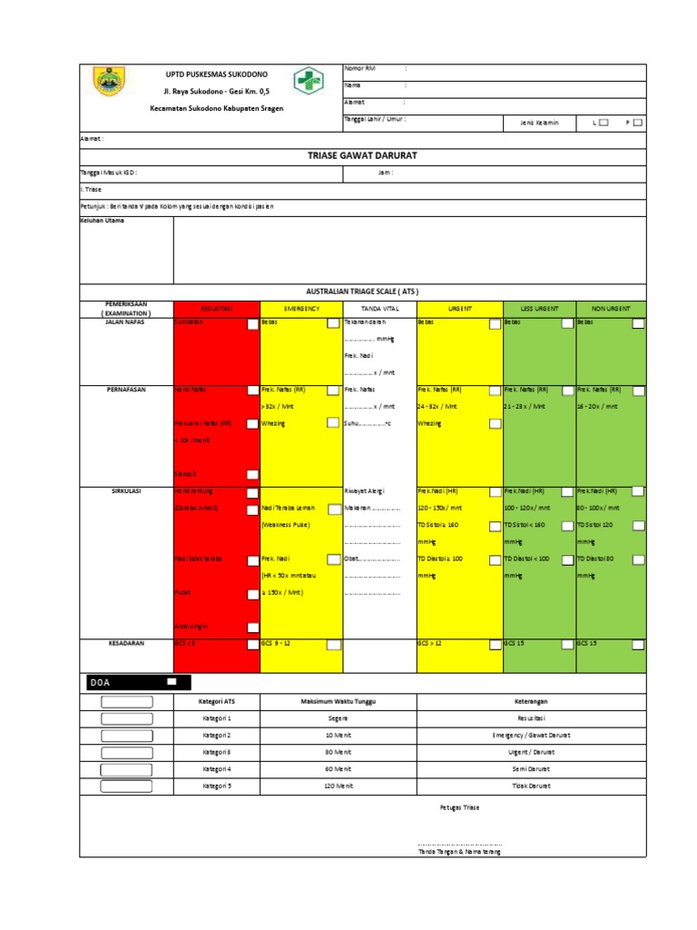 Form Triase New | PDF