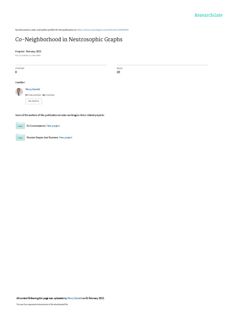0044 - Co-Neighborhood in Neutrosophic Graphs | Descargar gratis PDF ...