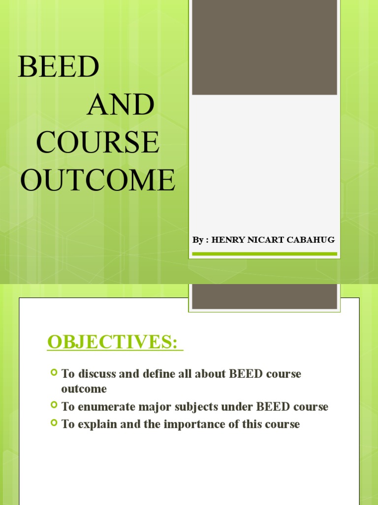 Understanding the BEED Course Overview | PDF | Curriculum | Teachers
