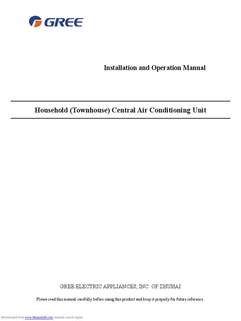 Household (Townhouse) Central Air Conditioning Unit: Installation and ...