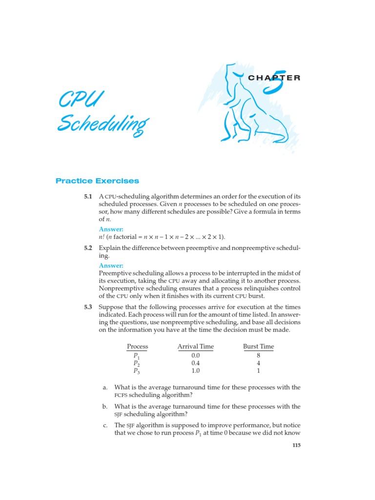 CPU Scheduling: Practice Exercises | PDF | Scheduling (Computing) | Thread (Computing)
