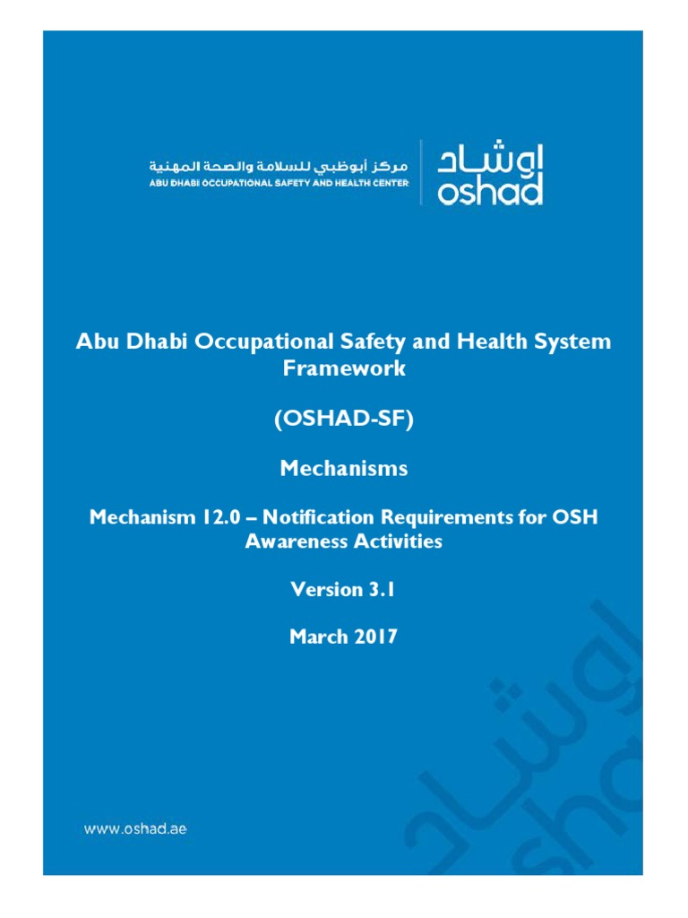 Notification Requirements For OSH Awareness Activities v3.1 English ...