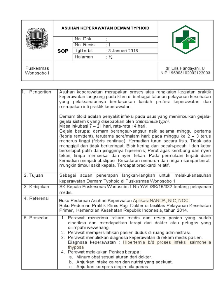 23.askep Demam Typhoid | PDF