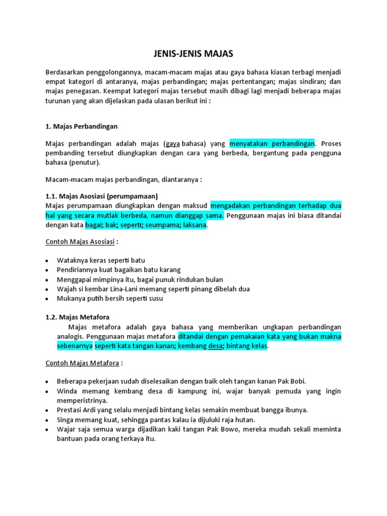 Bindo Jenis-Jenis Majas | PDF