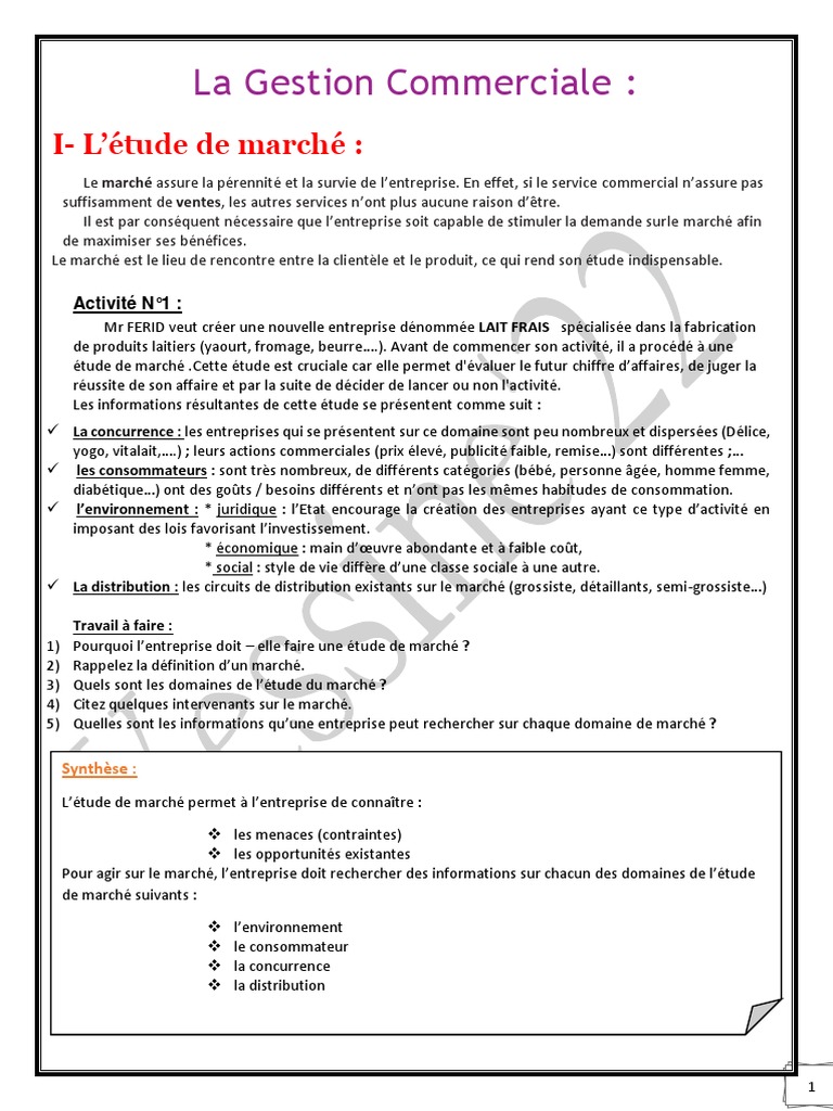 Gestion Commerciale 21 22 | PDF