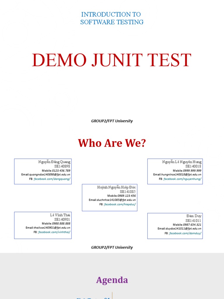 Demo Junit Test: Introduction To Software Testing | PDF | Vietnam ...