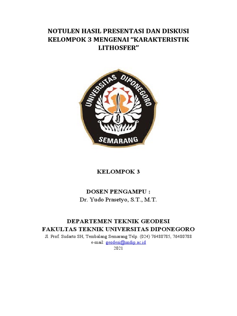 Notulen Presentasi Kelompok 3 - PGG2021 - KelasA | PDF | Nature ...
