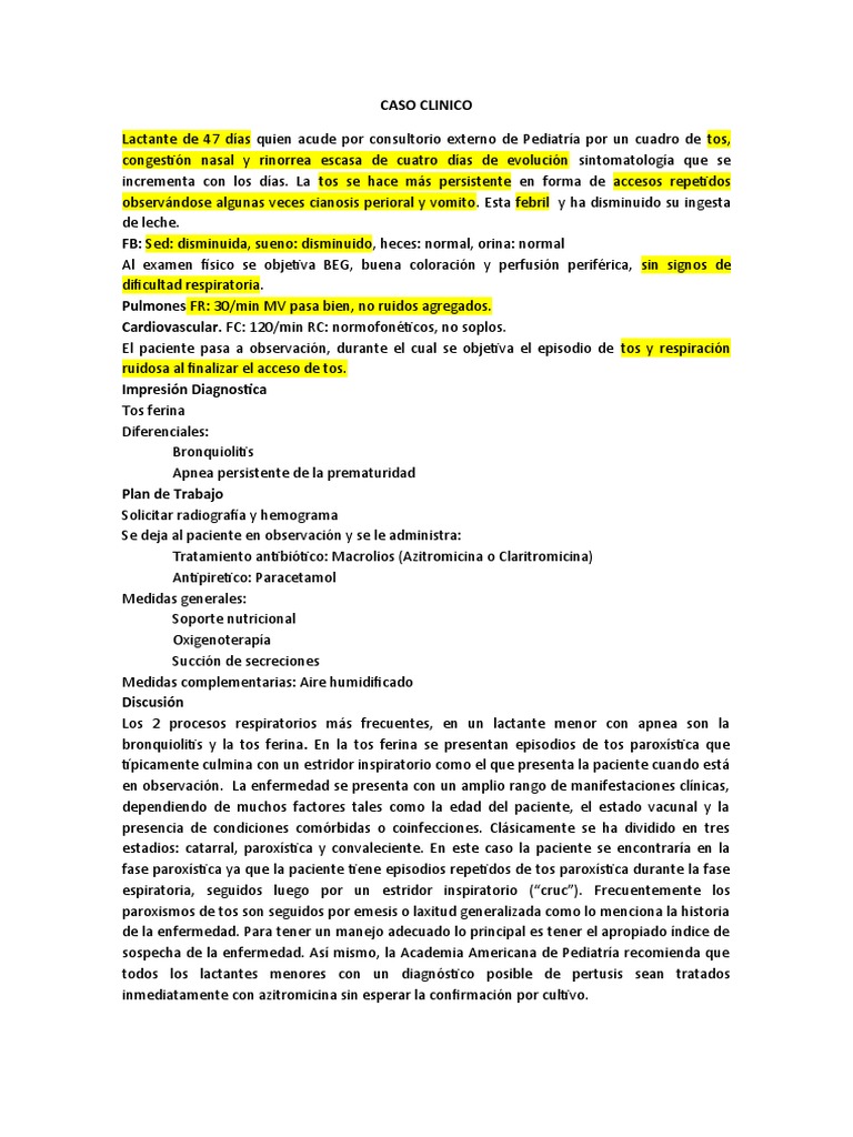 Caso Clinico Ii - Cruc | PDF | Tos | Neumología Caso Clinico Ii - Cruc | PDF | Tos | Neumología