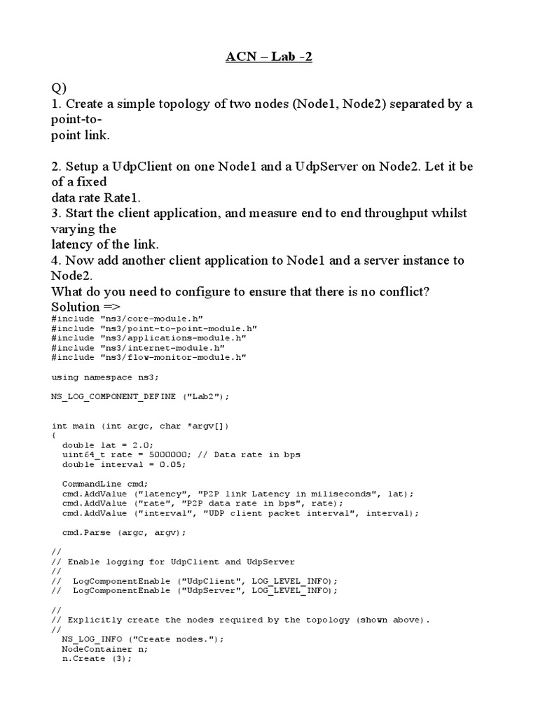 ACN - Lab - 2 | PDF | Internet Protocols | Peer To Peer