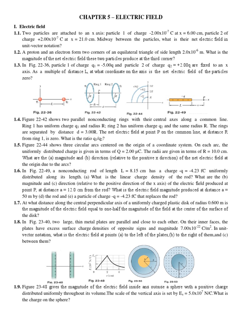 Chapter 5 - Electric Field | PDF | Sphere | Electric Field