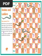 A3 Snakes and Ladders Board Game | PDF | Entertainment | Tabletop Games