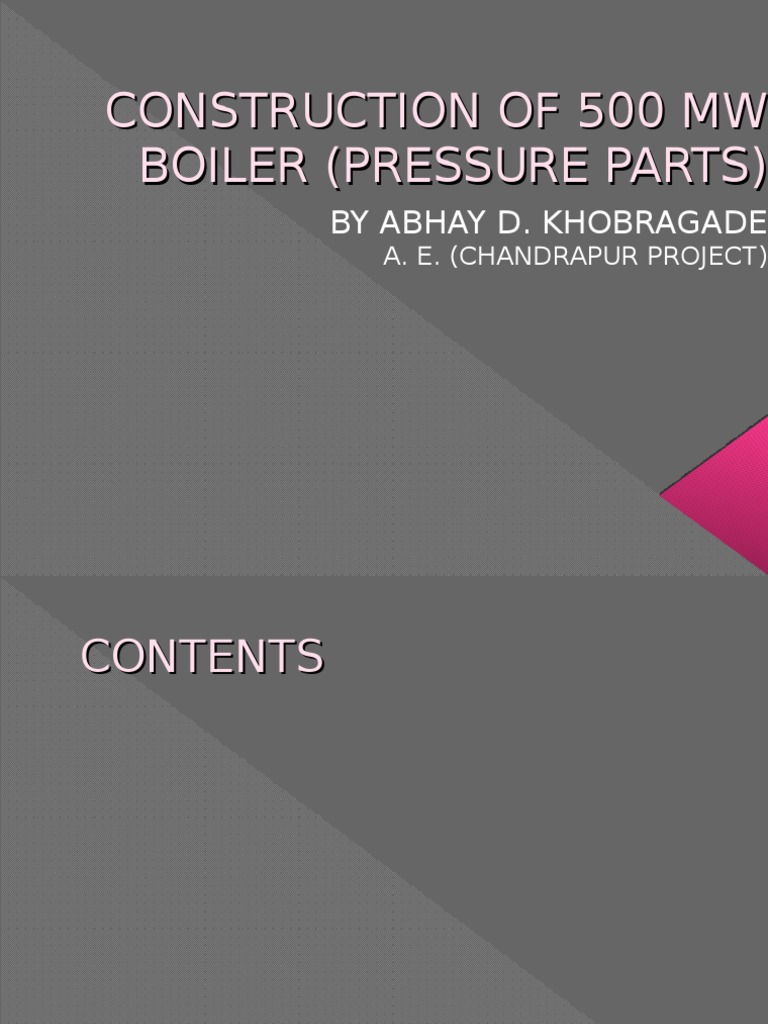 500 MW Boiler Pressure Parts Overview | PDF | Boiler | Chemical Engineering