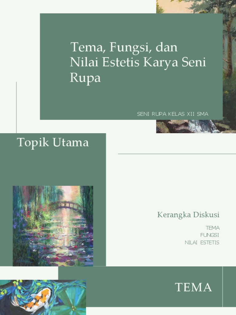 Tema, Fungsi, Dan Nilai Estetis Karya Seni Rupa | PDF