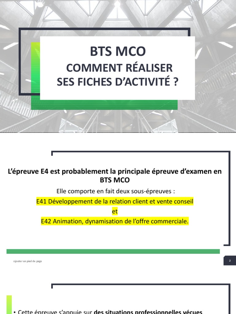 BTS MCO Fiches D'activités E41 Et E42 | PDF | Sodles | Commercialisation