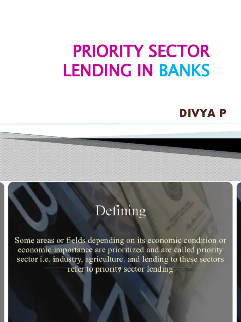 Priority Sector Lending in Banks | PDF