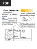 Introduction To Word Processing | PDF | Word Processor | Cursor (User Interface)