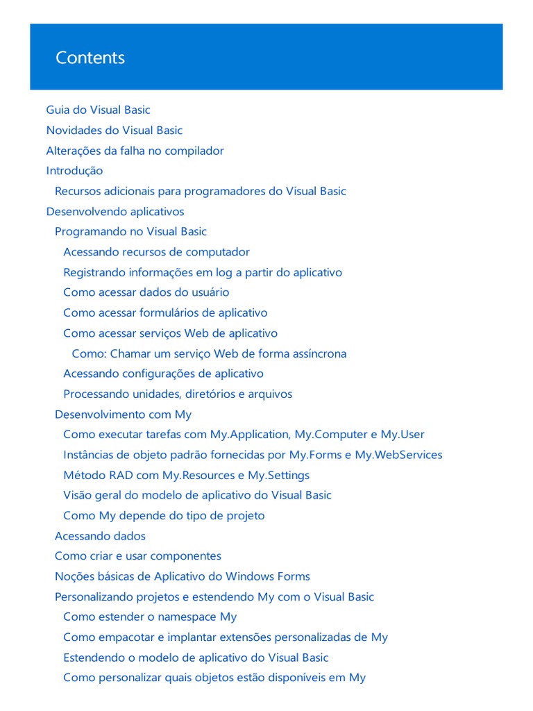 Visual Basic Documentation | PDF | C Sharp (linguagem de programação ... Visual Basic Documentation | PDF | C Sharp (linguagem de programação ...