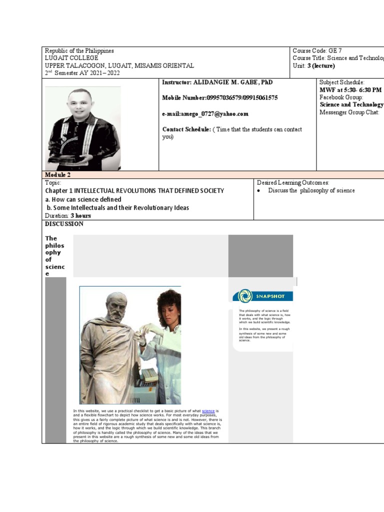 Module 2 STS | PDF | Science | Philosophy Of Science