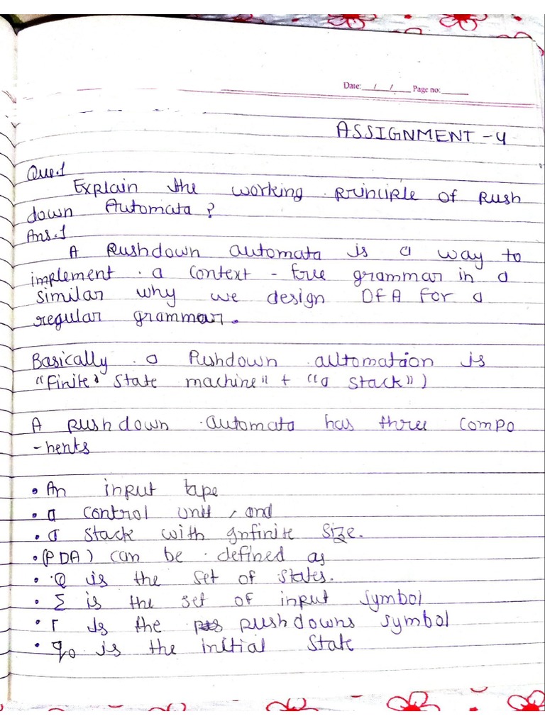 TOC Assignment - 4 | PDF