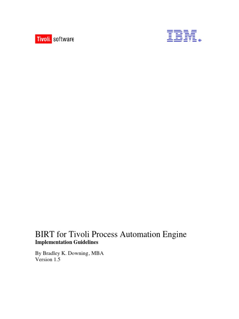 BIRT Report - Tivoli Automation Engine | PDF | Eclipse (Software) | Ibm Db2