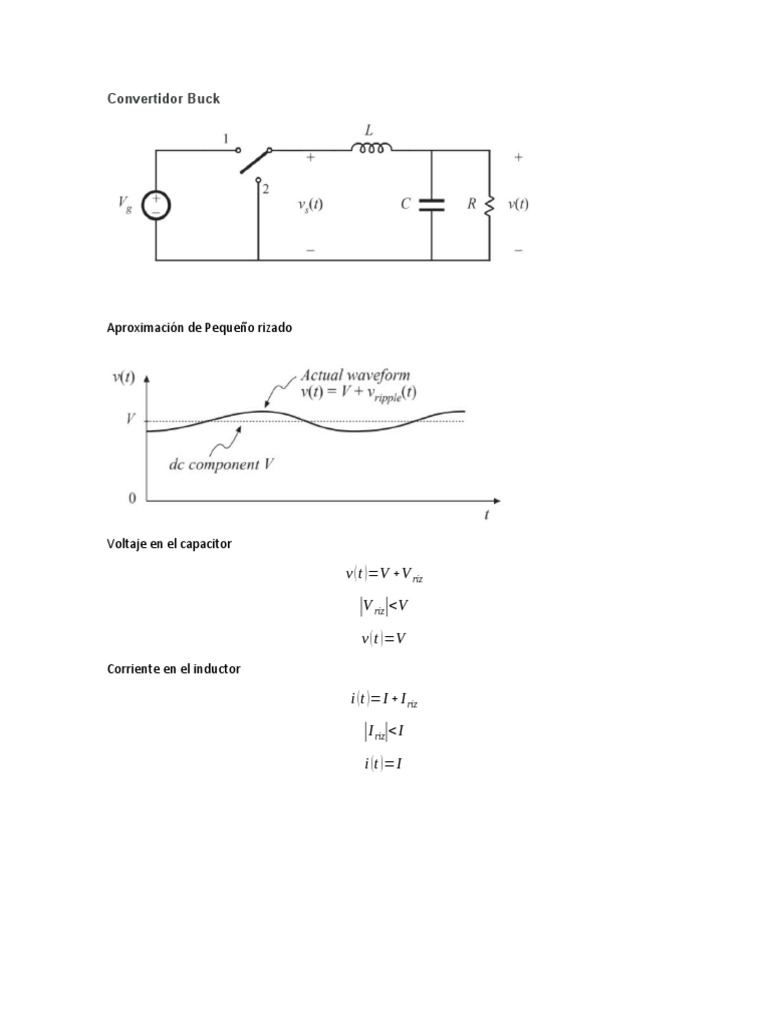 Convertidor Buck | PDF | Cantidades fisicas | Ingeniería Electrónica