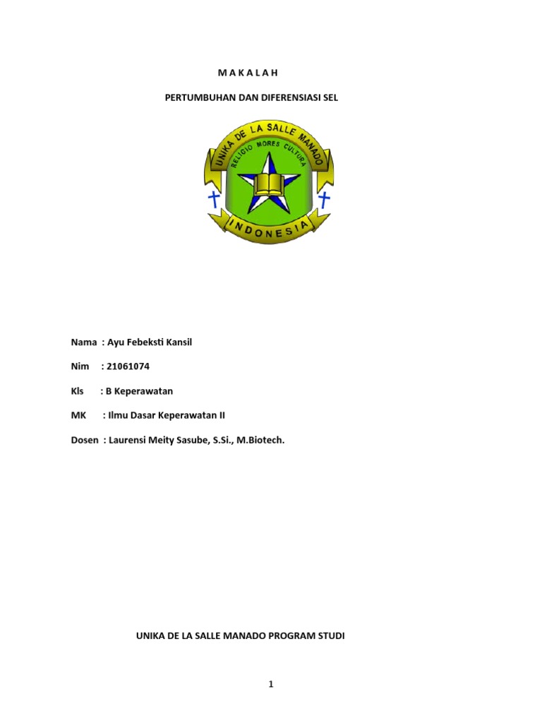 Makalah - Pertumbuhan & Diferensiasi Sel (Idk II) | PDF
