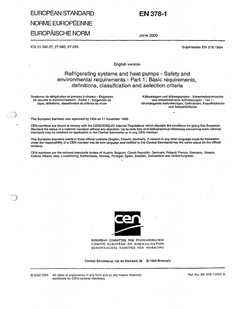 European Standard Norme Europeenne Europaische Norm | PDF | Pipe (Fluid ...