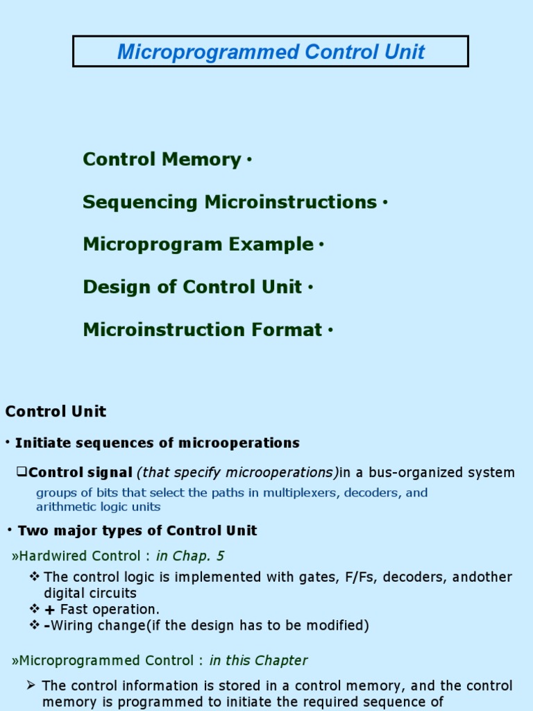 Micro Program Control | PDF | Subroutine | Computing