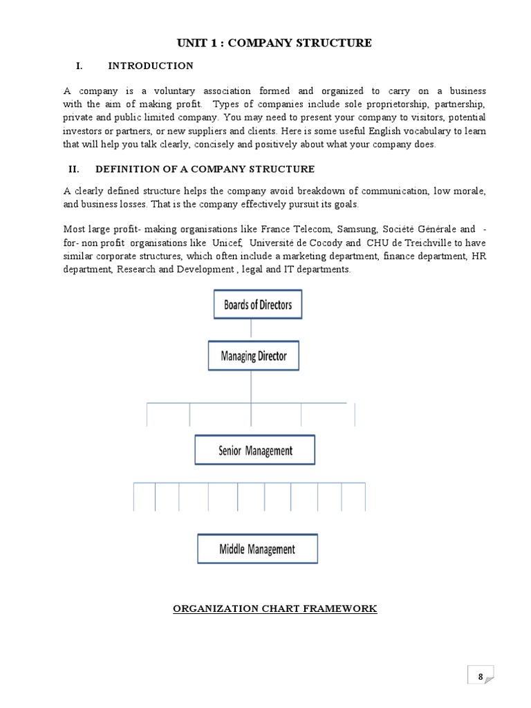 Understanding Company Structure and Departments | PDF | Business ...