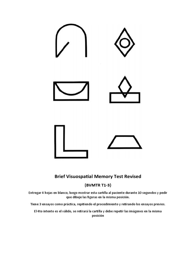 Brief Visuospatial Memory Test Revised | PDF